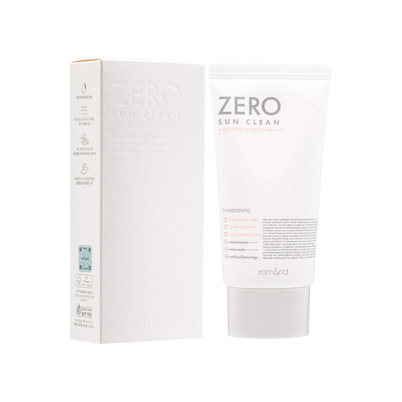 Rom&Nd SPF50Pa++++ Zero Sun Clean 50ML