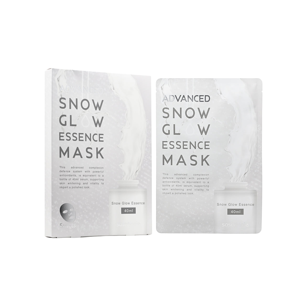 Sasatinnie Advanced Snow Glow Essence Mask 5pcs | Sasa Global eshop ...